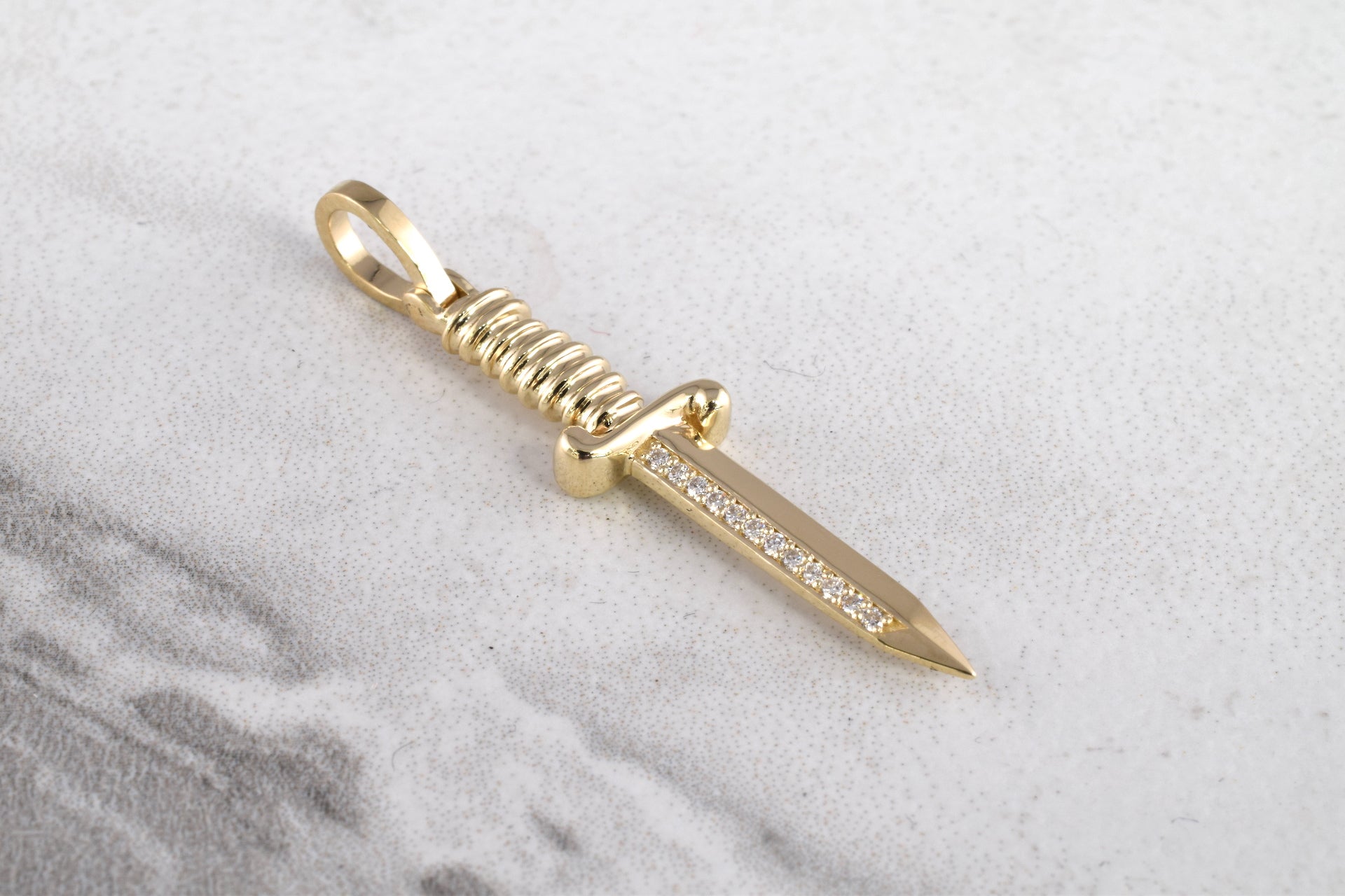 Diamond Dagger Pendant – AlxndrJewelry